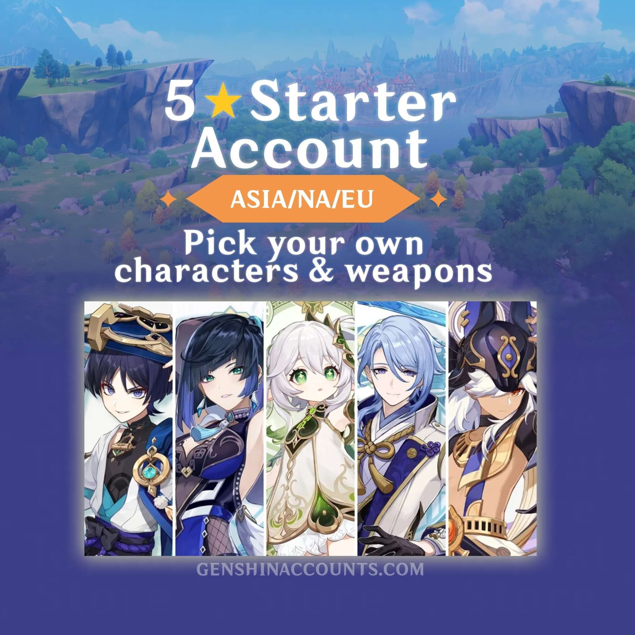 Genshin Impact Custom Dream Starter Account – Genshin Accounts