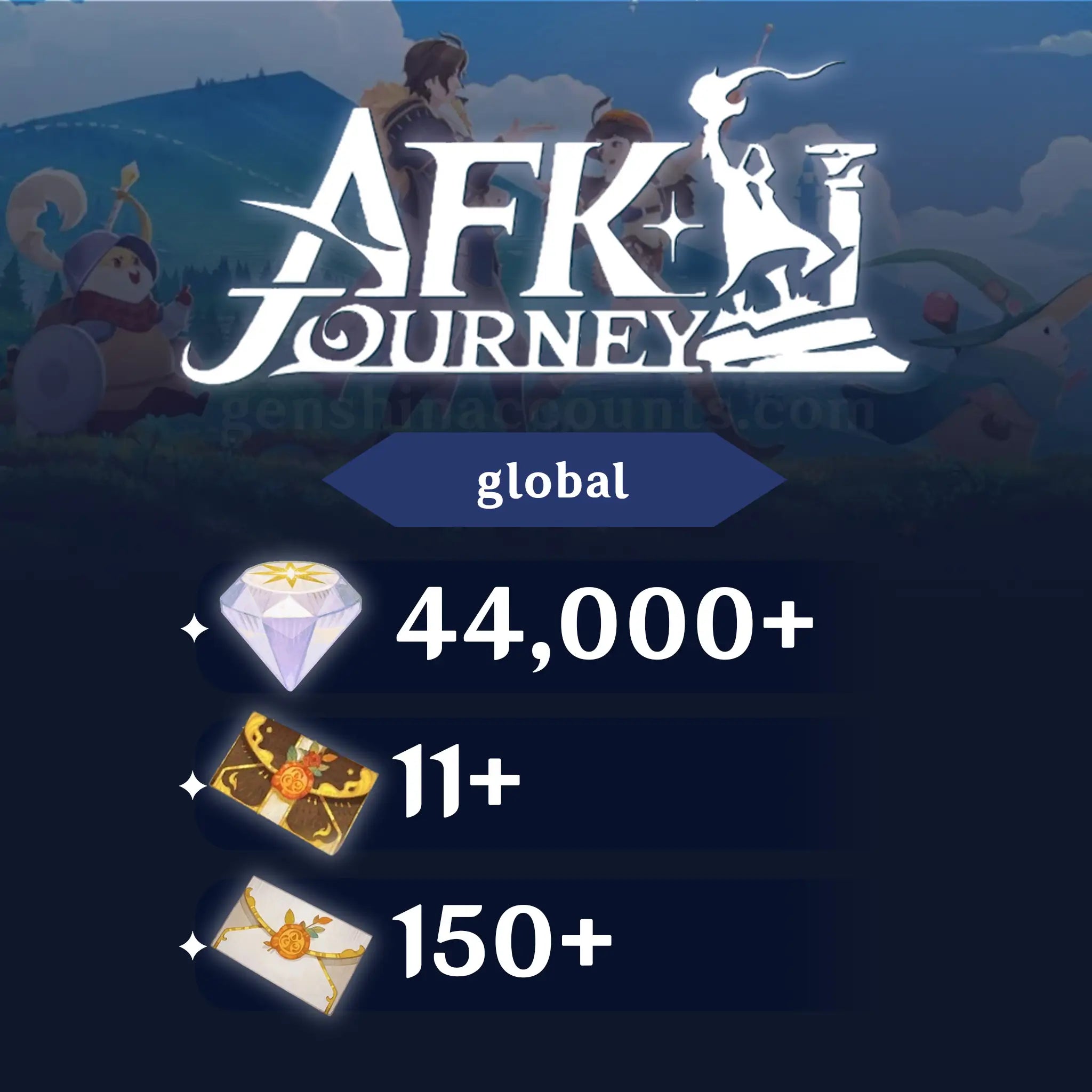 AFK Journey Reroll Account | Over 44,000+ Diamonds – Genshin Accounts