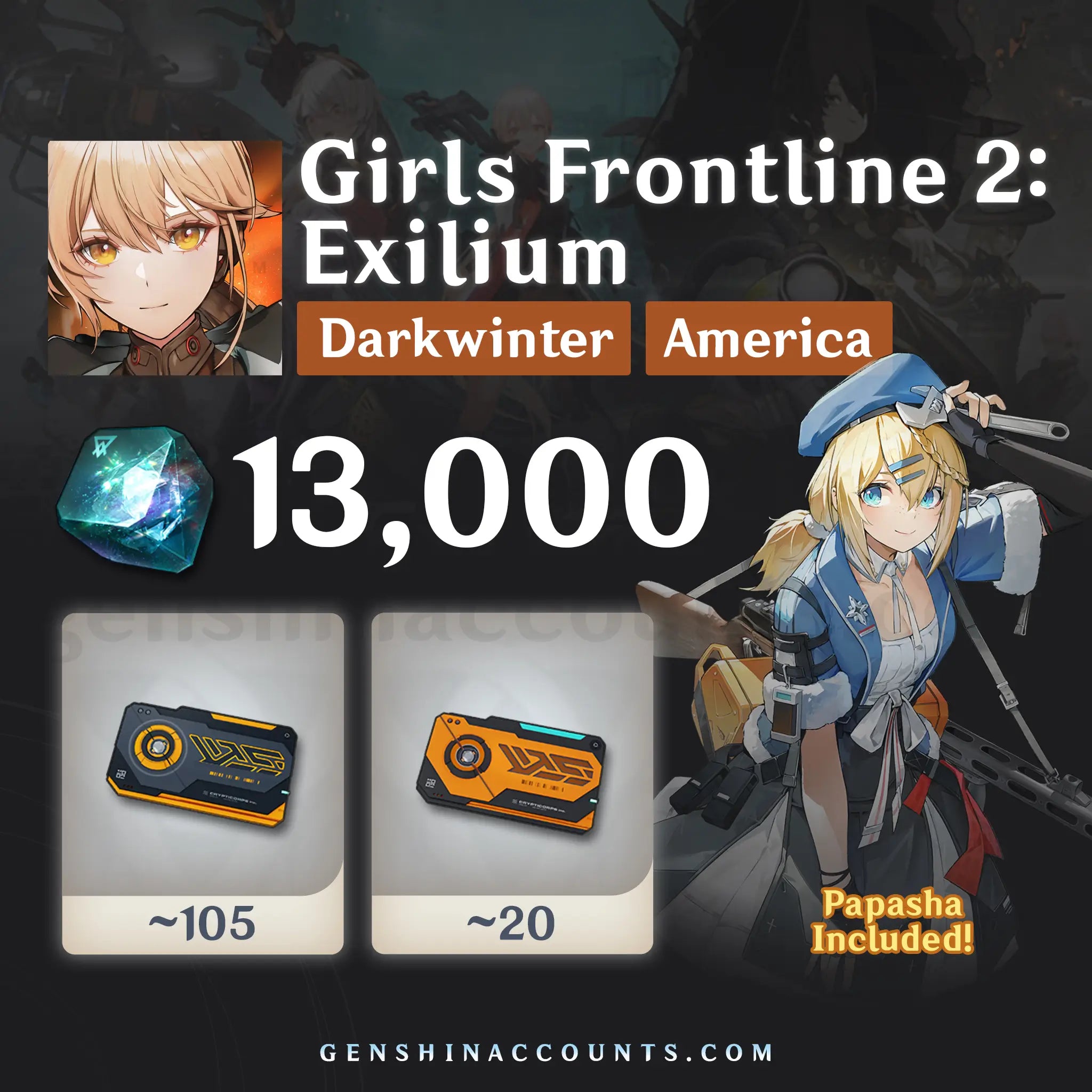 GIRLS' FRONTLINE 2: EXILIUM Account [Darkwinter - America] – Genshin ...